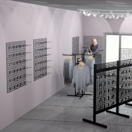 Gitter m/dobbeltramme - sort